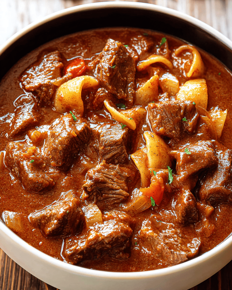 Savory Hungarian Stew with Beef and Paprika