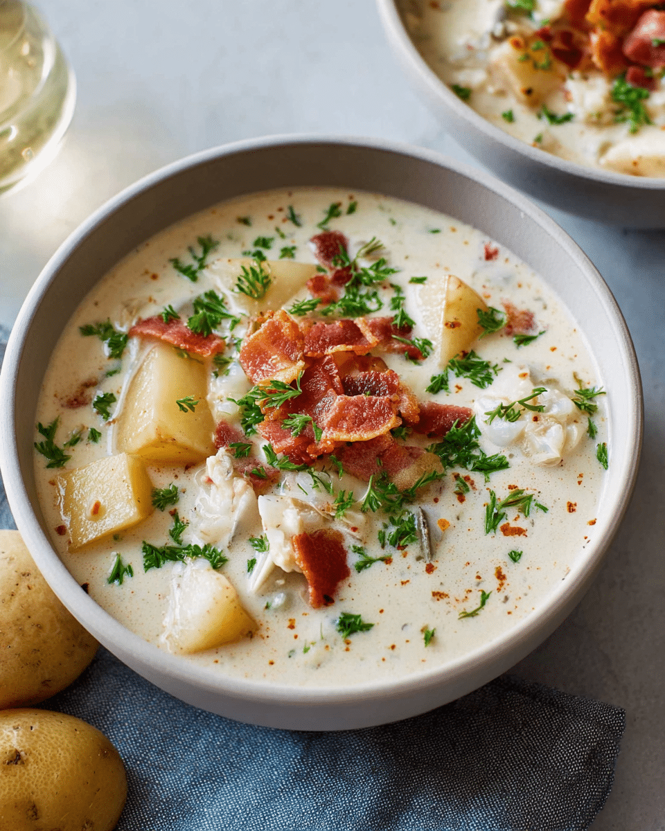 Creamy Bacon-Infused New England Clam Chowder