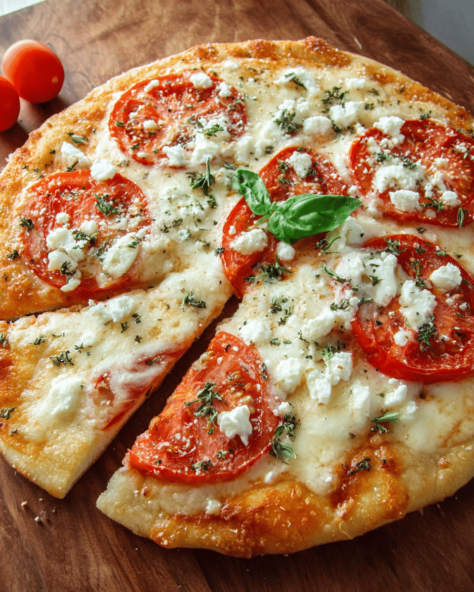 Classic Four-Cheese Margherita Pizza with a Crispy Crust