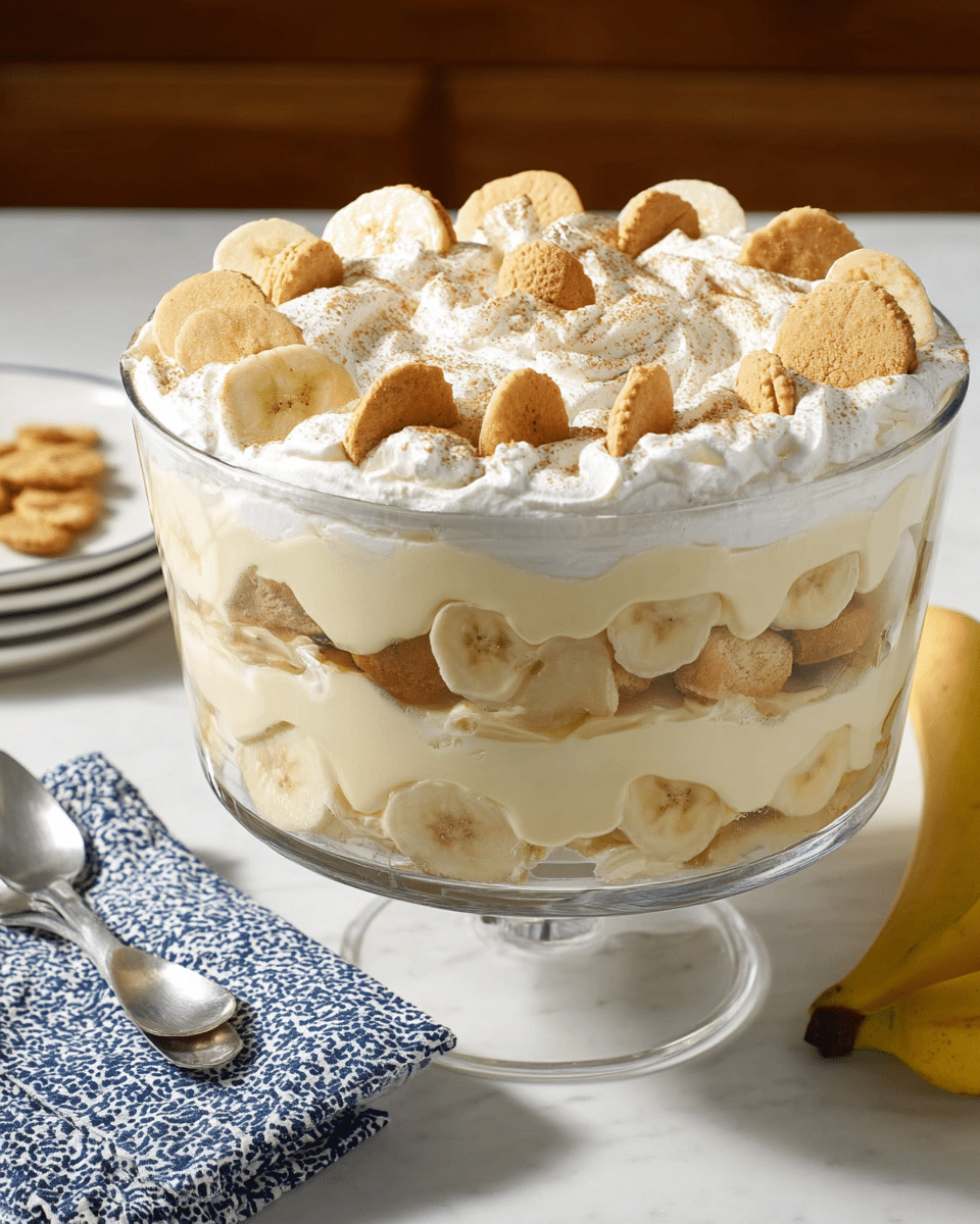 Classic No-Bake Banana Pudding with Whipped Layers