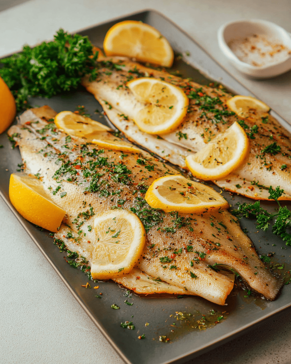Golden Broiled Trout with Browned Butter Lemon Sauce