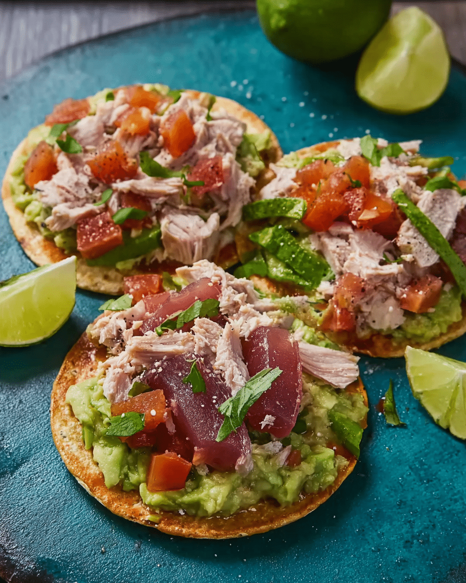 Easy No-Cook Tuna and Avocado Tostadas