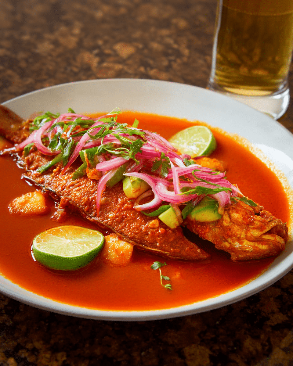 Yucatán-Style Fish with Vibrant Achiote Sauce