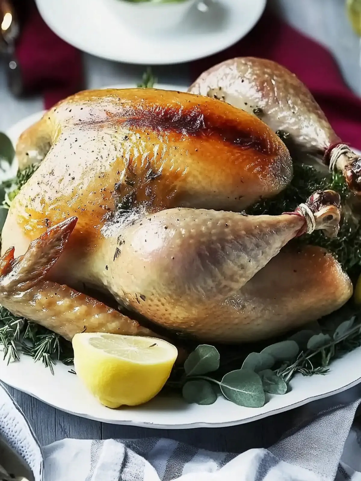Ultimate Lemon & Herb-Basted Simple Roast Turkey for Festive Dinner