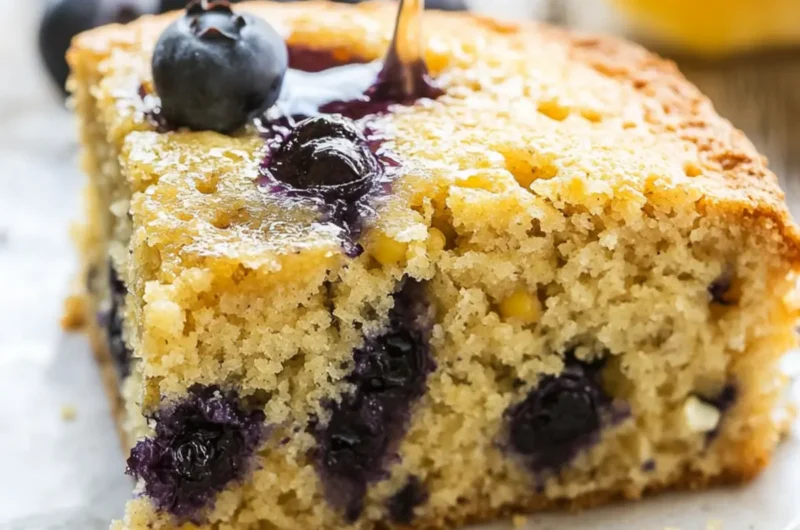 Irresistible Moist Blueberry Cornbread with Buttermilk