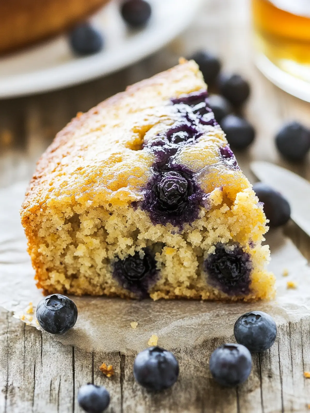 Irresistible Moist Blueberry Cornbread with Buttermilk