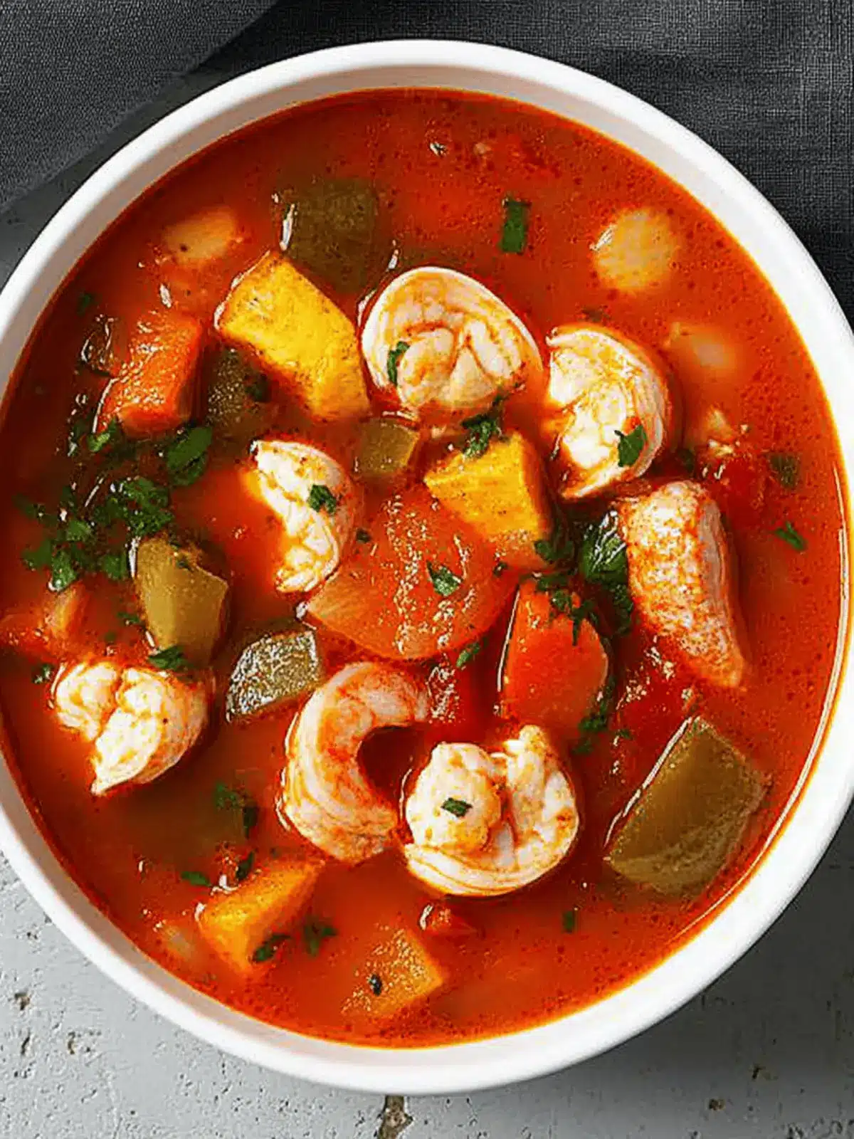 Ultimate Seafood Soup: Delicious Salmon and Shrimp Medley
