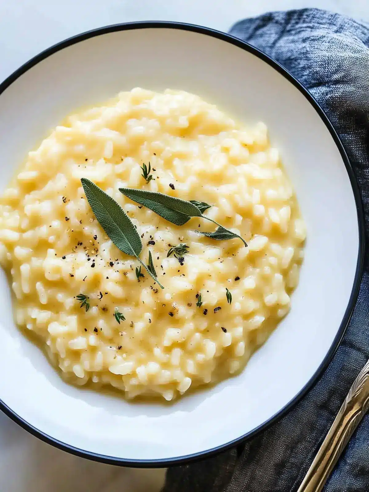 Easy Instant Pot Cheddar Risotto with Fresh Sage - Delicious Comfort