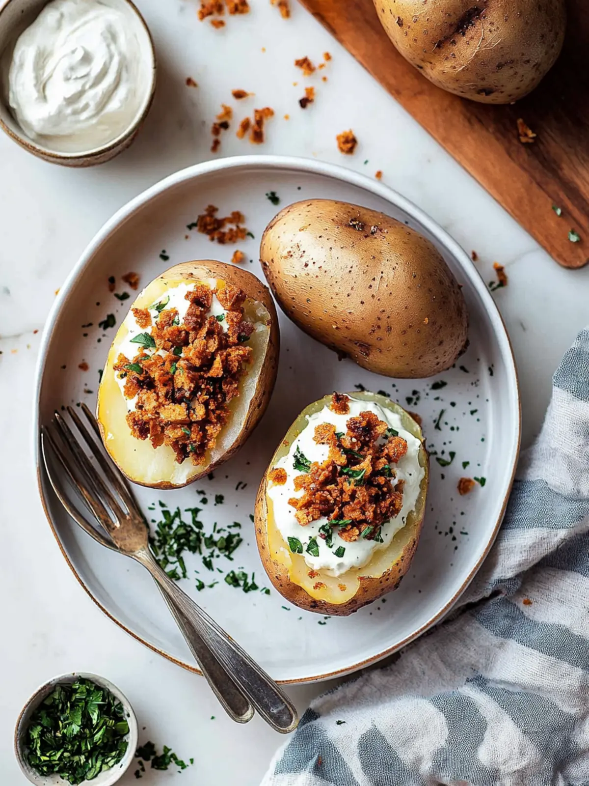 Perfect Baked Potato: Irresistible Crispy Skin Awaits