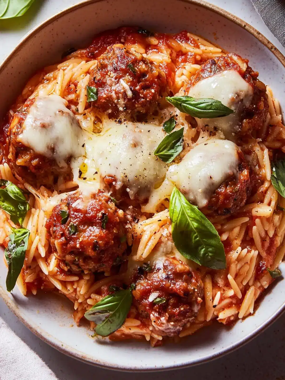 Ultimate Meatball Parm Orzo: A Delicious One-Pot Dinner