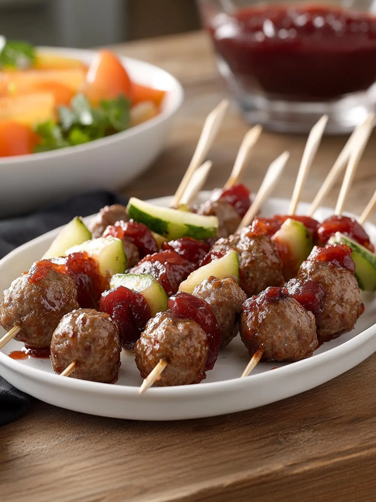 Irresistible Holiday Mini Beef Meatball Skewers