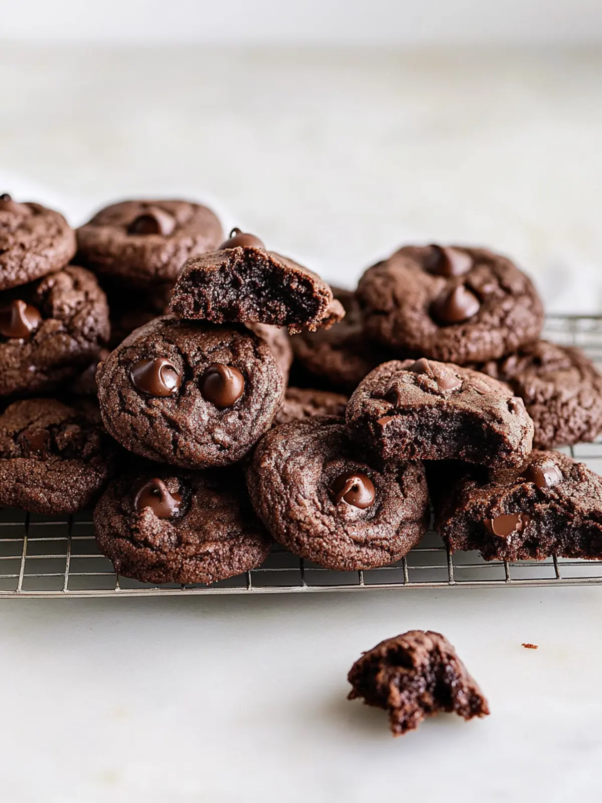 Ultimate Double Chocolate Chip Cookies - Deliciously Fudgy