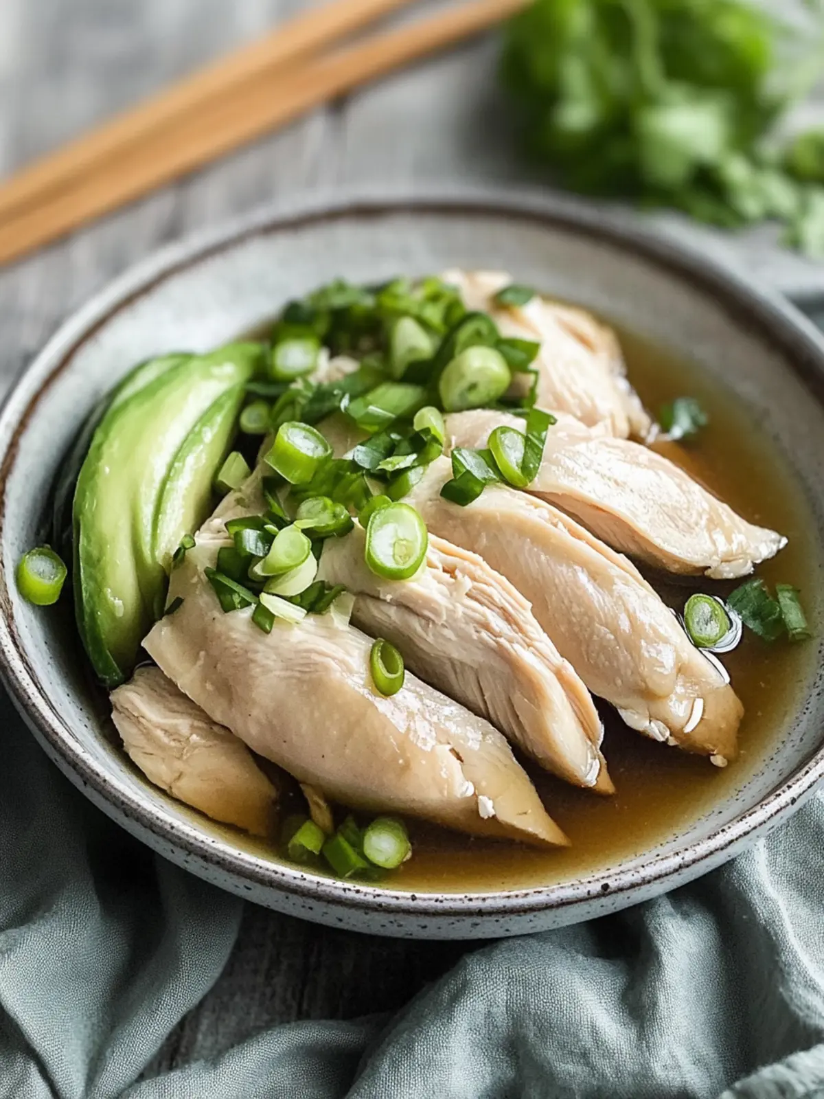 Irresistible Savory Poached Chinese Chicken with Ginger Sauce