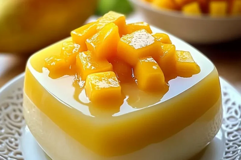 Easy & Delicious Chinese Mango Pudding with Coconut Creaminess