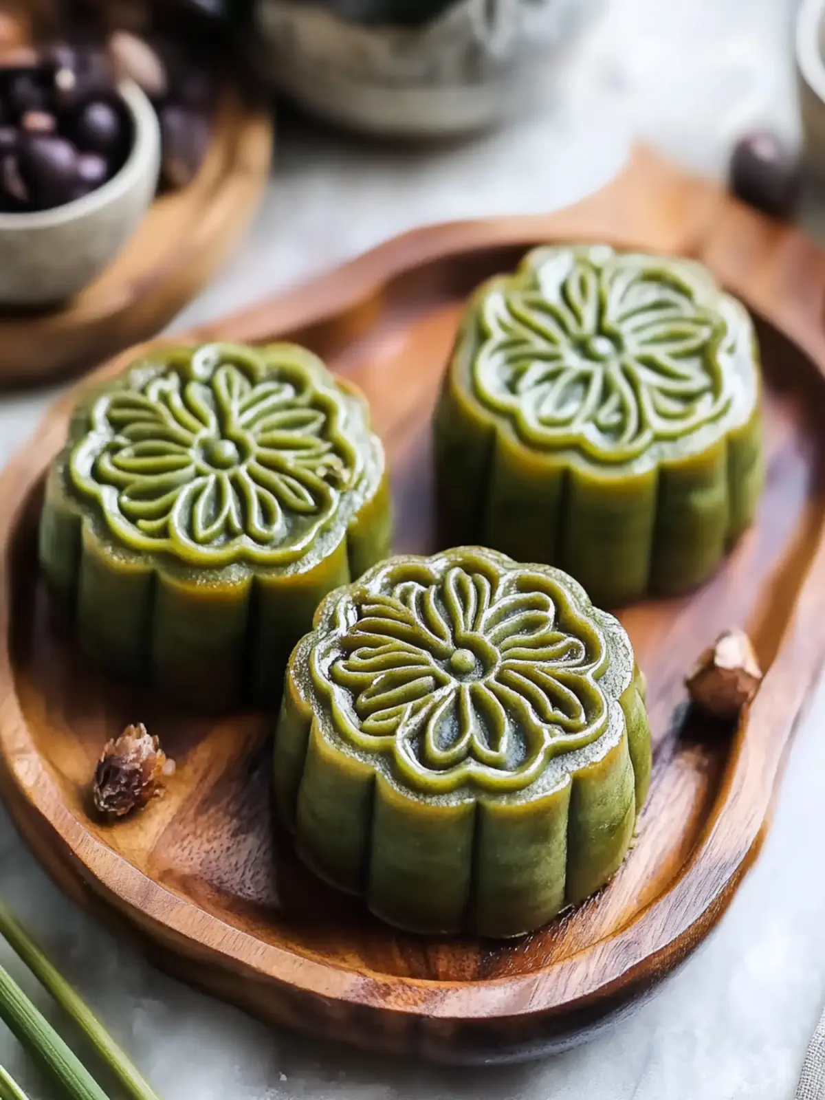 Irresistible Decadent Matcha Red Bean Mooncakes for Celebrations
