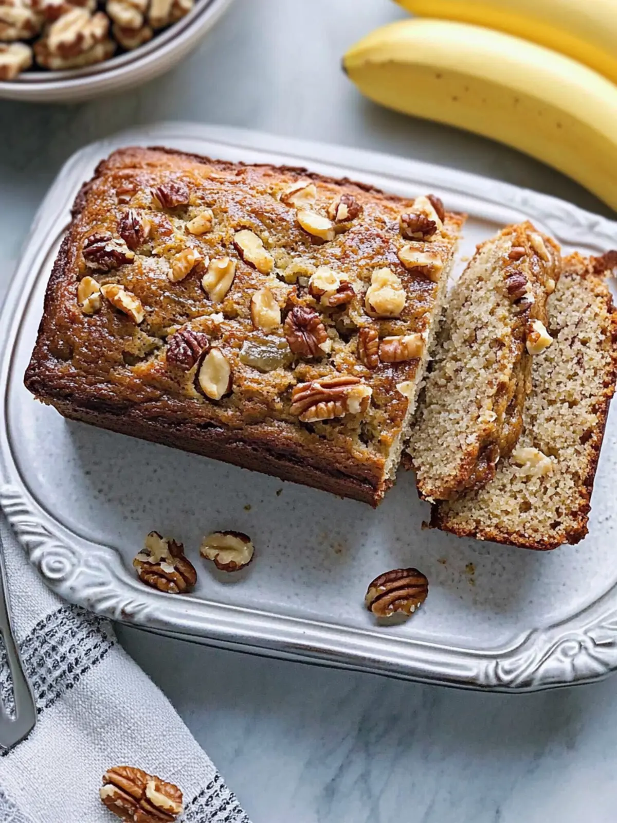 Irresistible Banana Nut Bread with Cream Cheese and Orange Twist