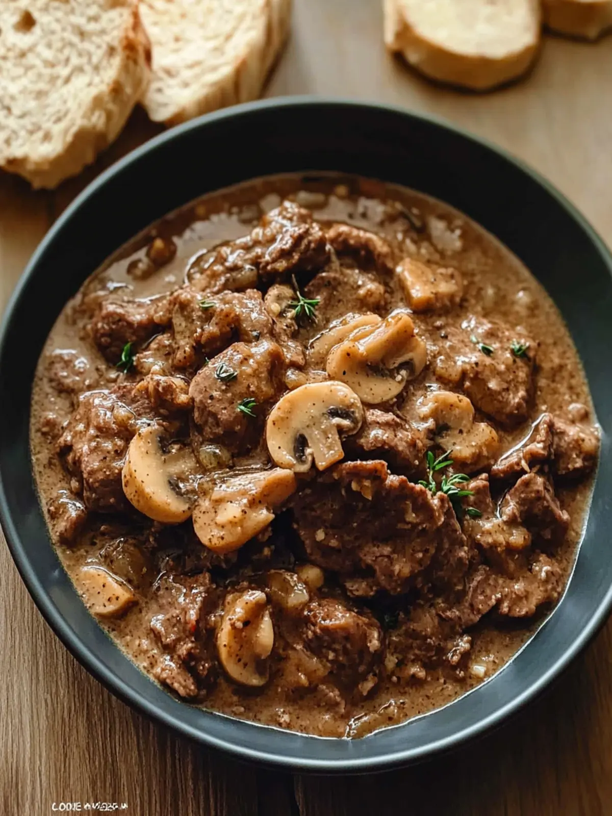 Ultimate Garlic Pepper Beef in Mushroom Gravy: Comforting Dish