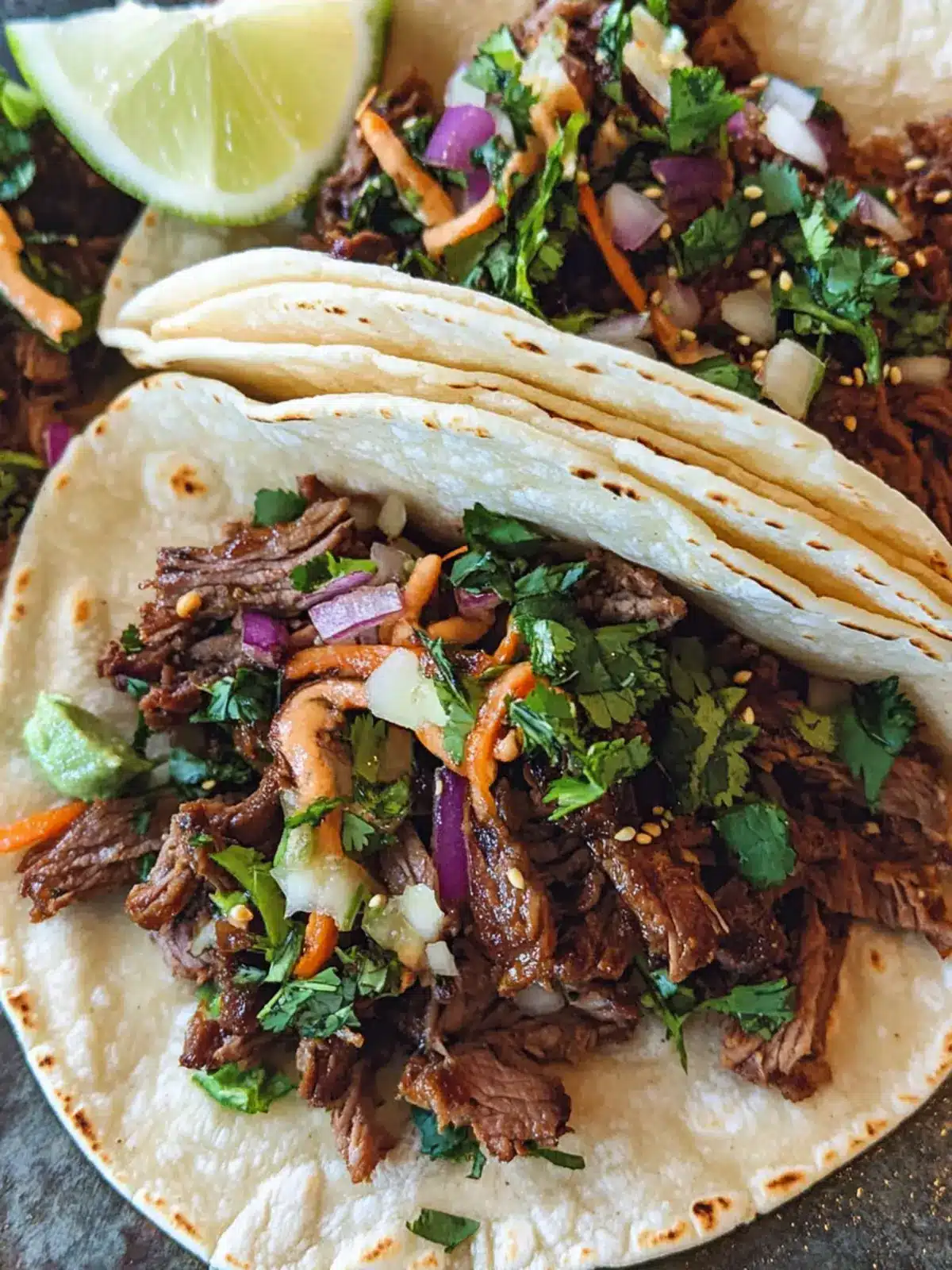 Irresistible Simple Slow-Cooked Korean Beef Soft Tacos Recipe