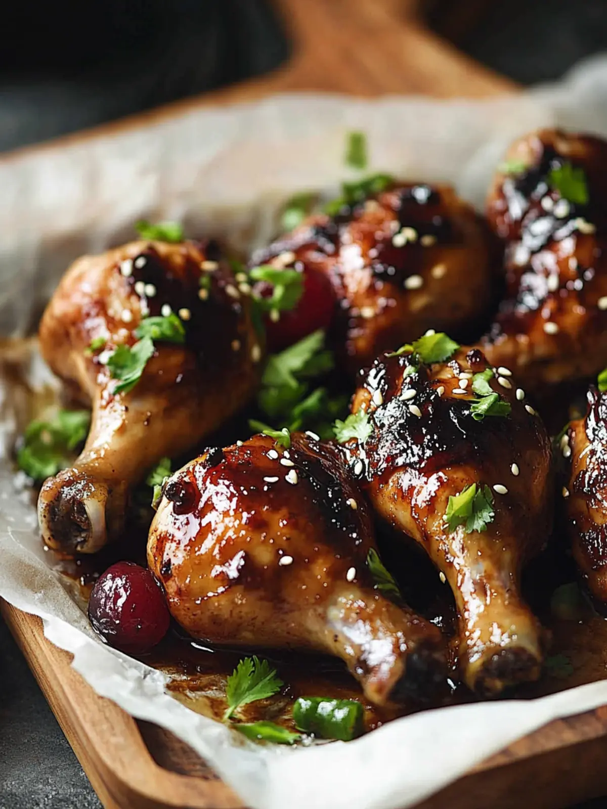 Irresistible Sticky Chinese Plum Chicken Drumsticks