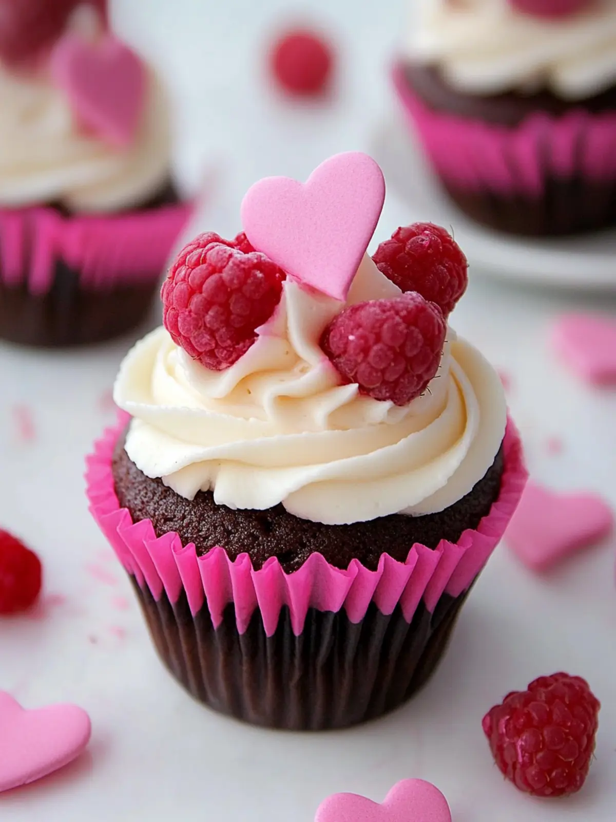 Irresistible Valentine Raspberry Cream Filled Cupcakes Recipe