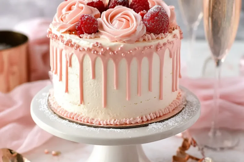 Irresistible Pink Champagne Cake for Celebratory Moments