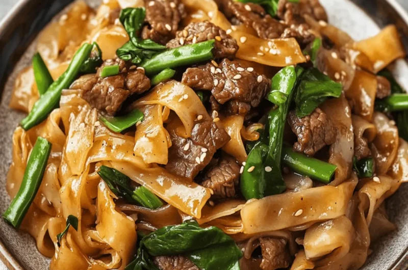 Savory Chinese Beef Chow Fun: Quick Stir-Fried Noodles Magic